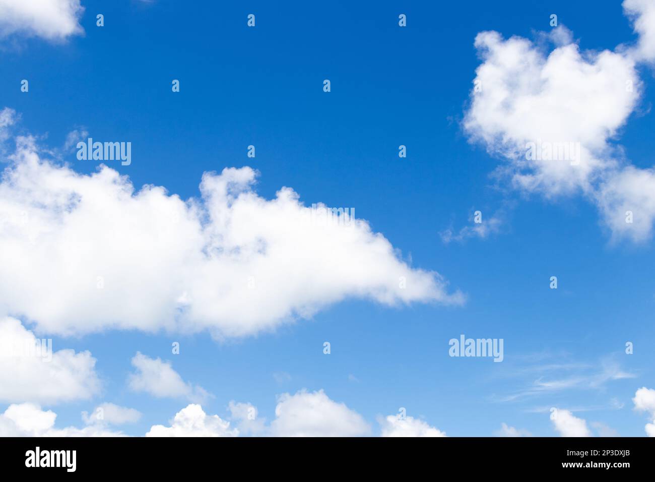 Clear blue color sky with white cloud background Stock Photo - Alamy