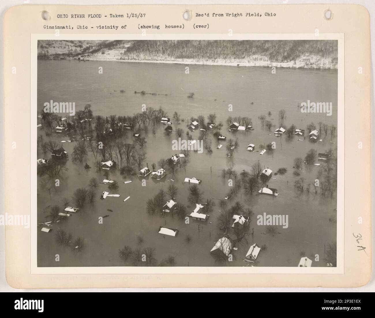 Floods - Ohio - Cincinnati, Aerial Photograph Stock Photo - Alamy