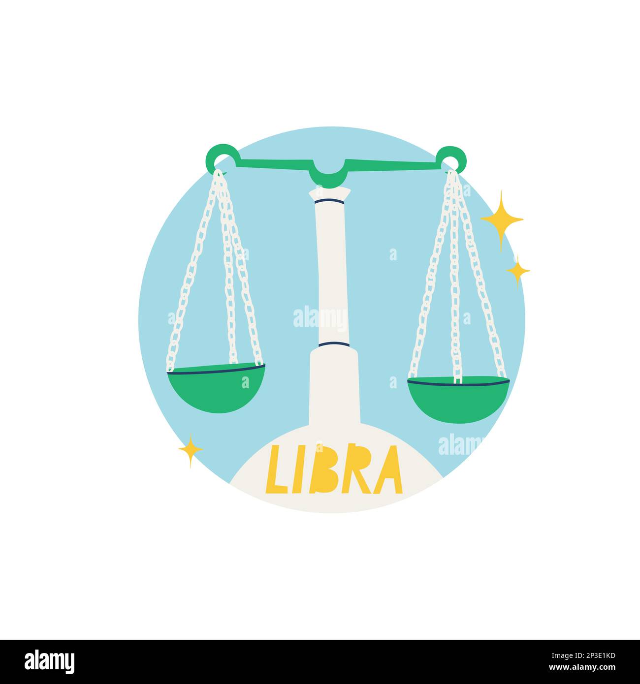 Libra zodiac sign. The seventh symbol of the horoscope. Astrological ...
