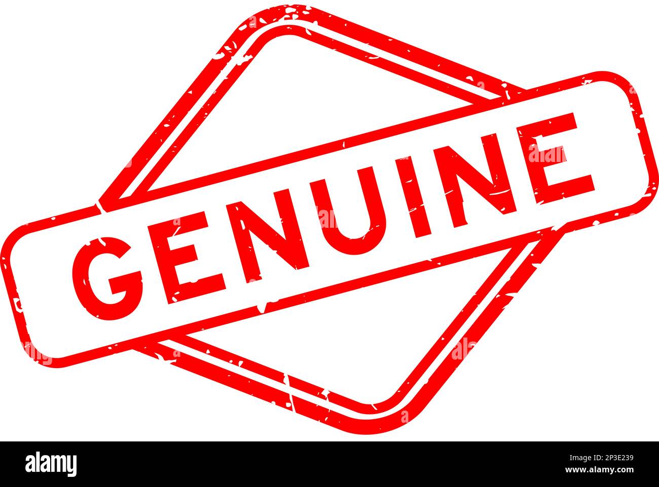 Genuine word on red Stock Vector Images - Alamy