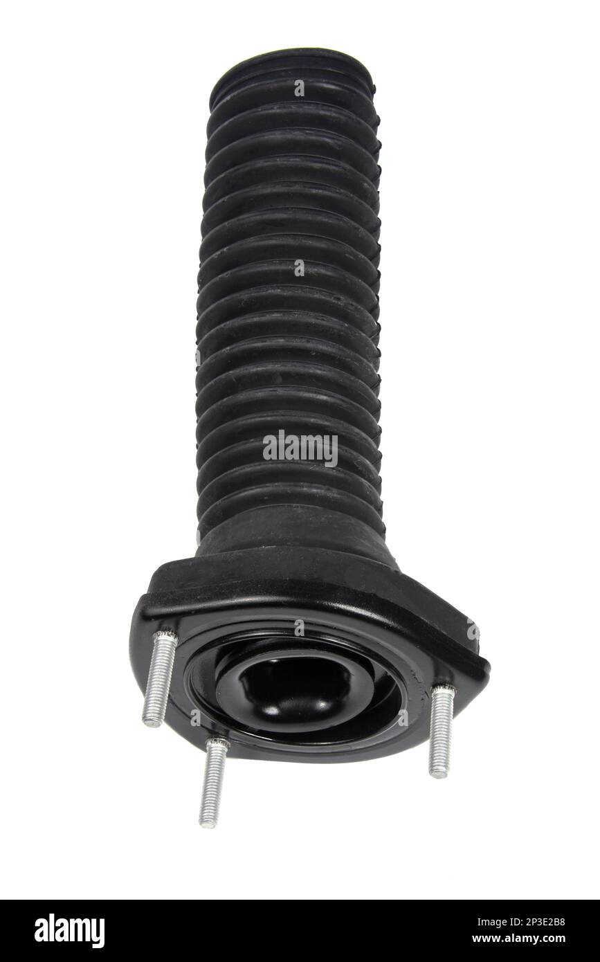 Black Rubber Dust Boot Isolated On White Background Stock Photo - Alamy