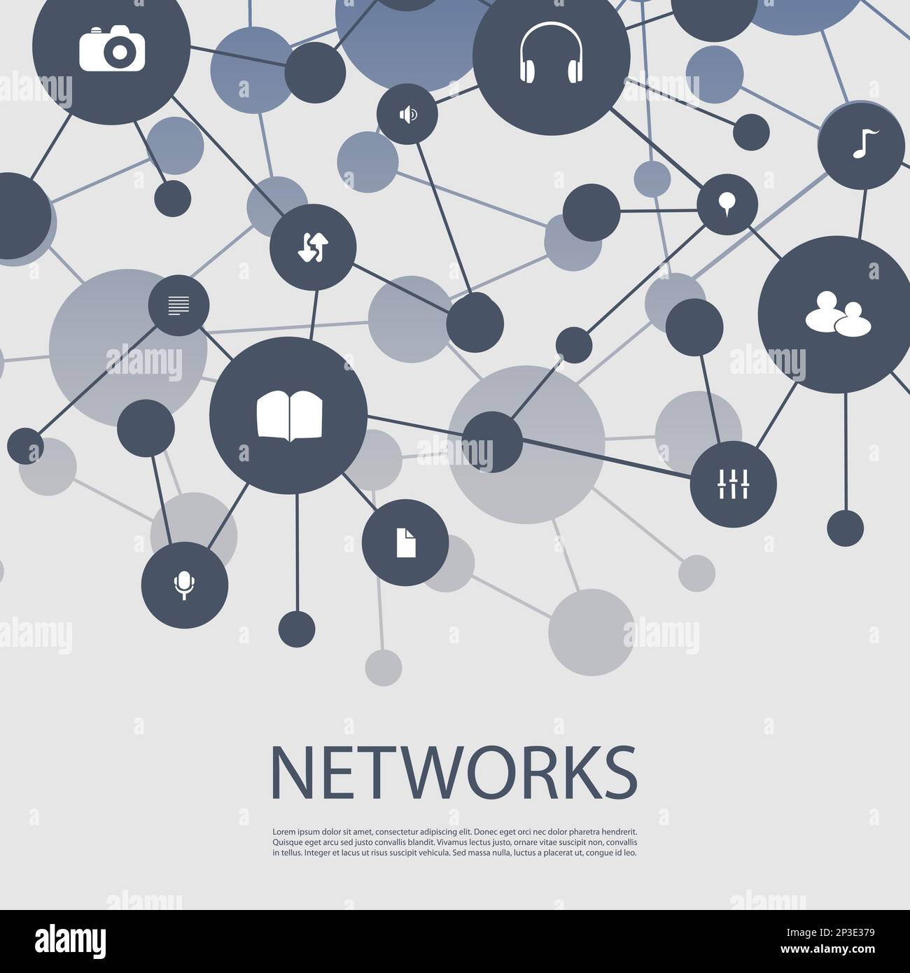 Network Design Concept With Icons Stock Vector Image & Art - Alamy