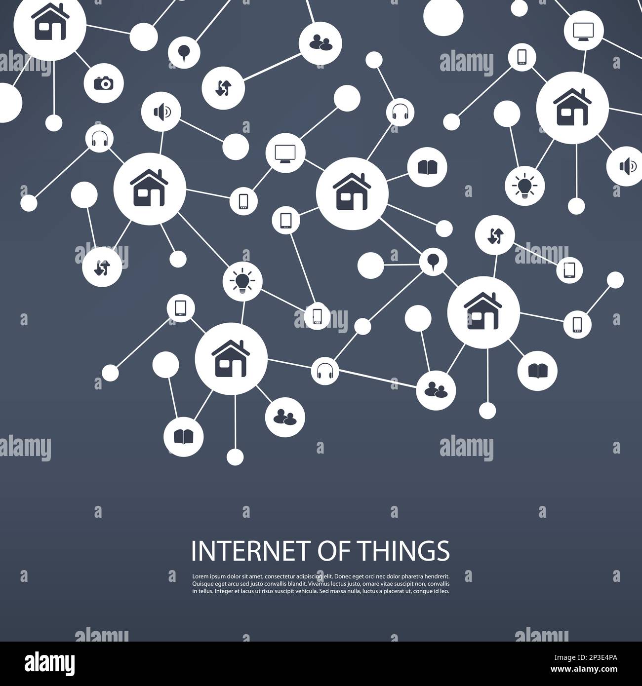 Internet Of Things Design Concept With Icons Stock Vector Image & Art ...
