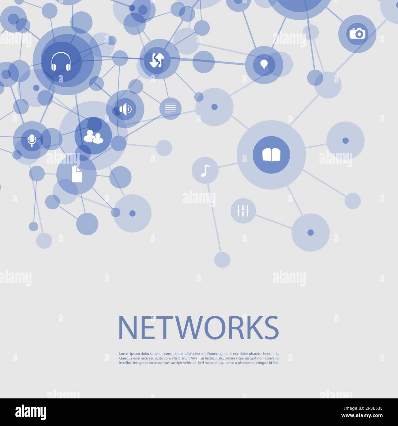 Network Design Concept With Icons Stock Vector Image & Art - Alamy