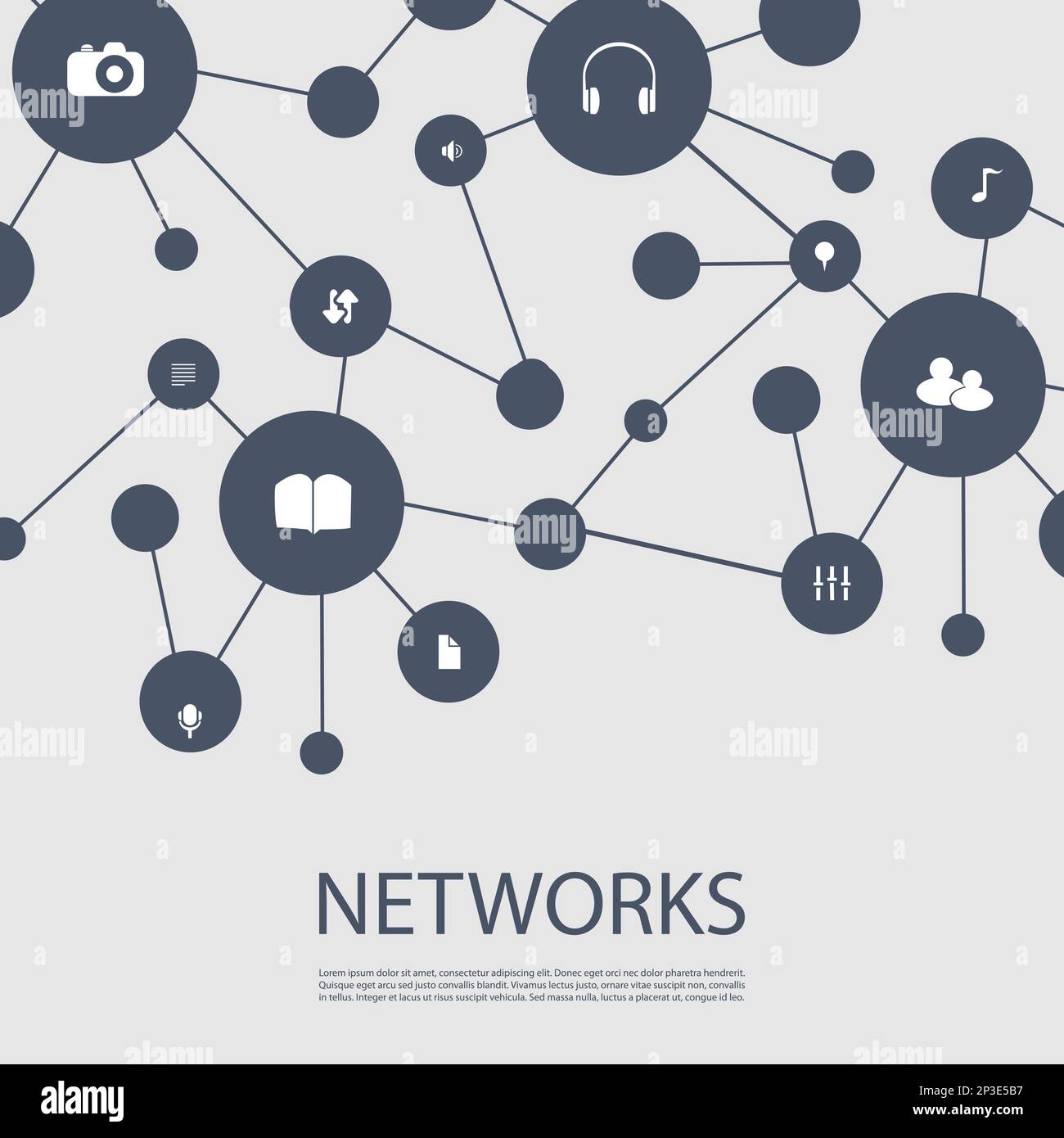 Network Design Concept With Icons Stock Vector Image & Art - Alamy