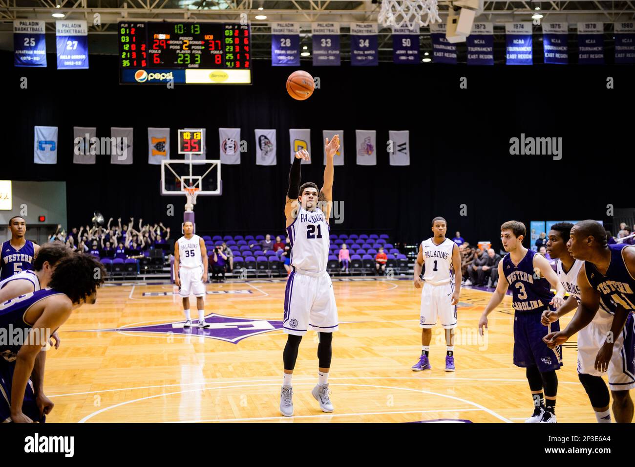 February 26, 2015: Forward Kris Acox (21) shoots a free throw during ...