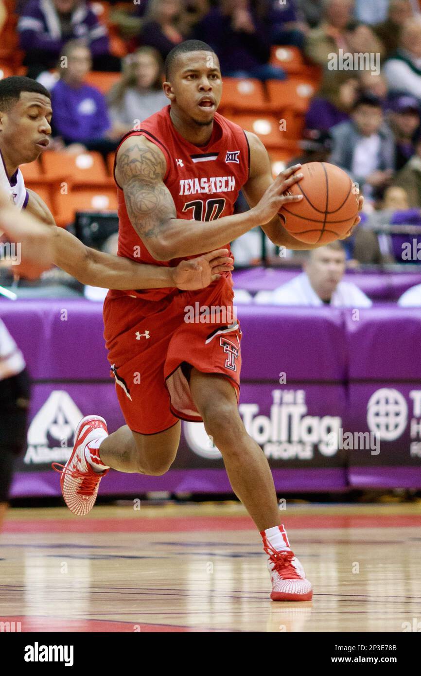 25 FEB 2015: Texas Tech Red Raiders guard Toddrick Gotcher (20) during ...