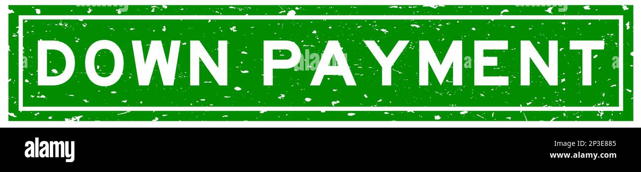 Grunge green down payment word square rubber seal stamp on white background Stock Vector Image ...