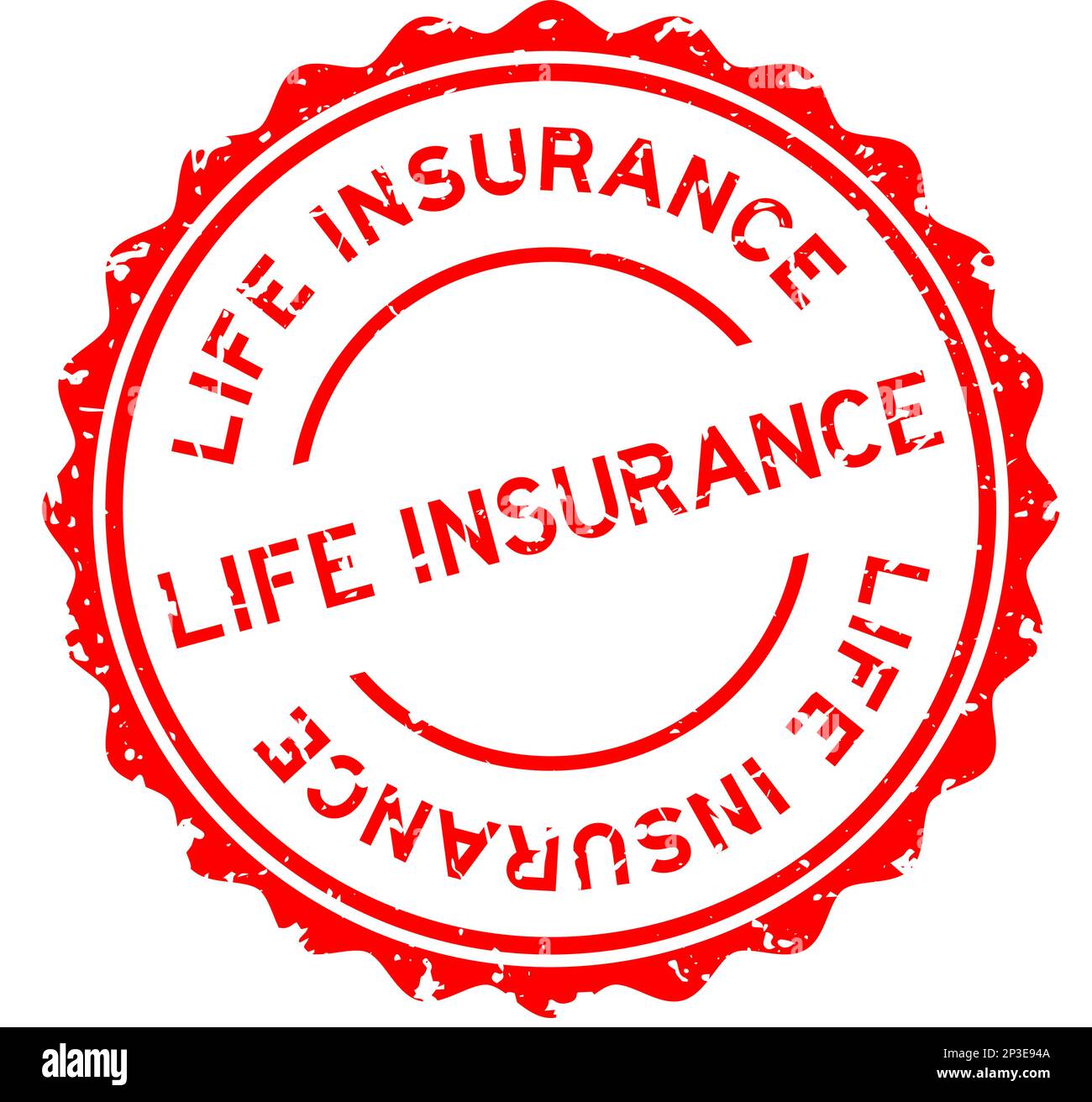 Grunge red life insurance word round rubber seal stamp on white background Stock Vector Image ...