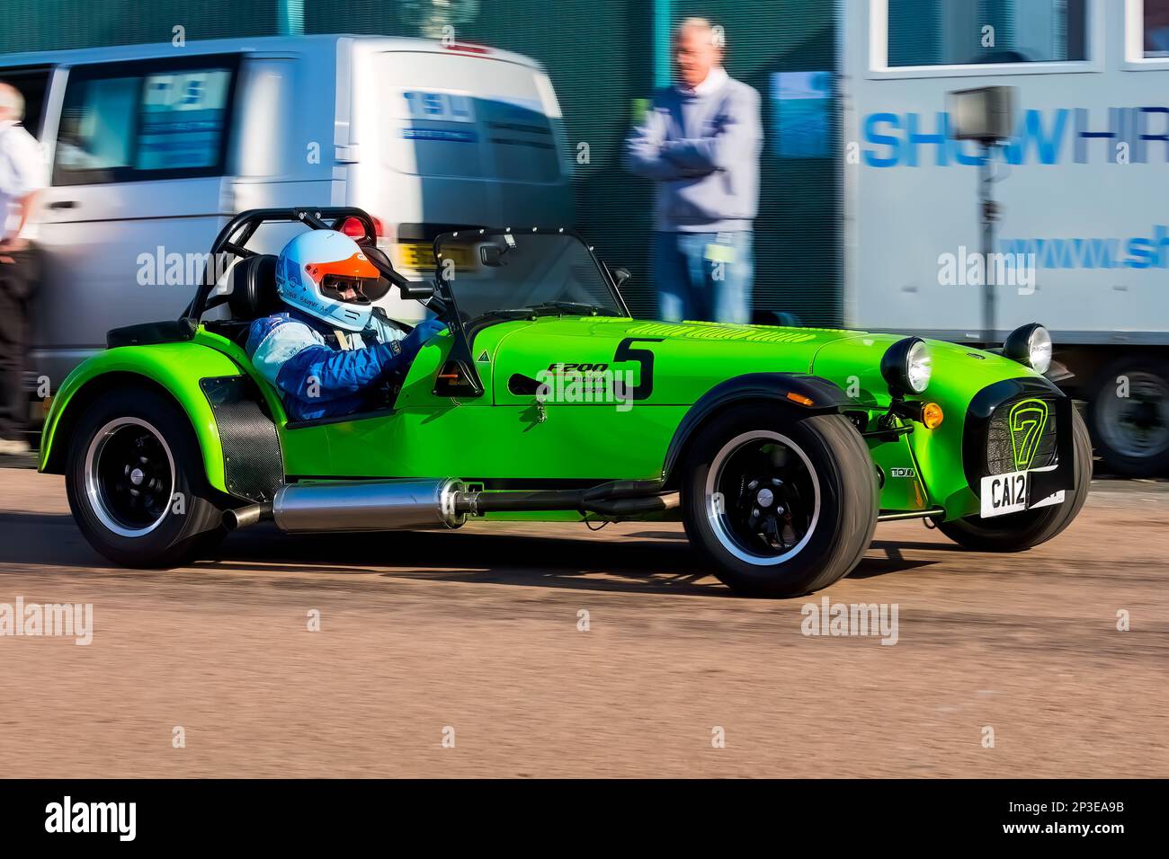 Dave Rayner driving a Caterham Supersport F200 at The Brighton National ...