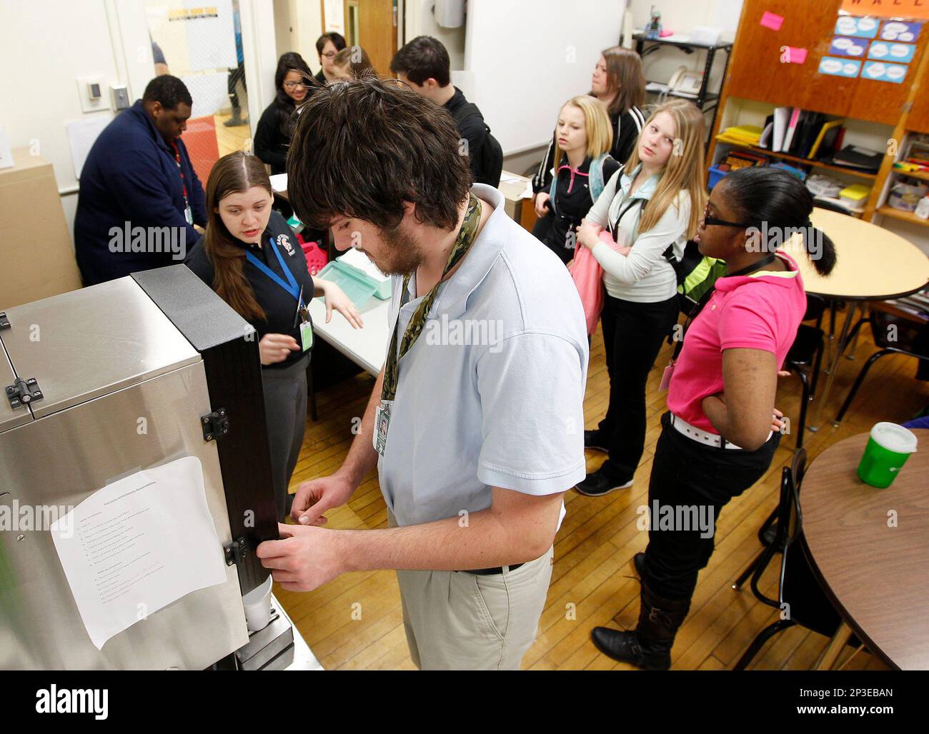 Alexander Boyer pours a hot chocolate at the East Daily Grind, the ...