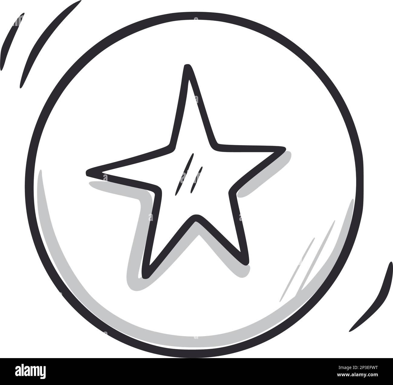 Bonus point earn doodle icon. Reward bonus point hand drawn sketch ...