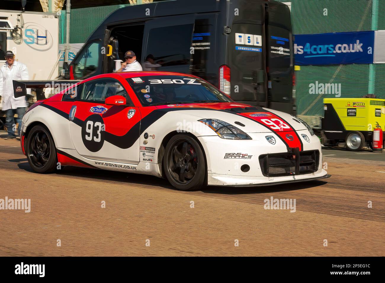 Jim Bridge driving a Nissan 350Z at at The Brighton National Speed ...