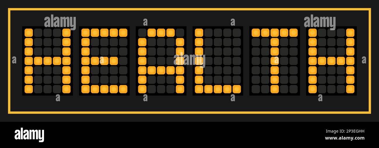 Orange color led banner in word health on black background Stock Vector ...