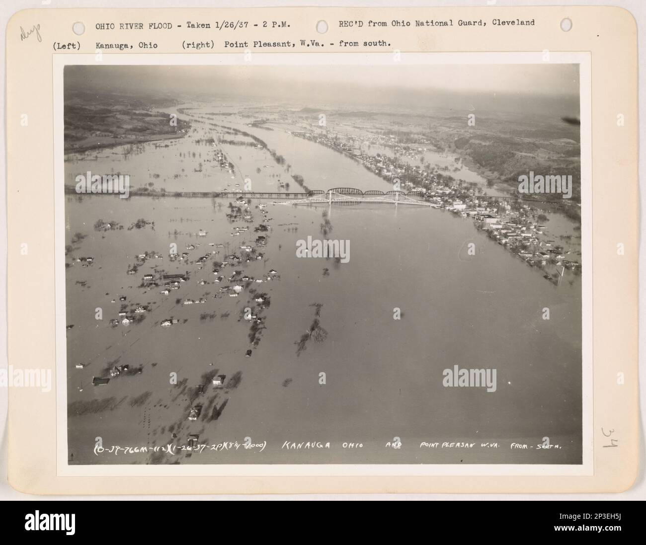 Floods - Ohio River Flood, Aerial Photograph Stock Photo - Alamy