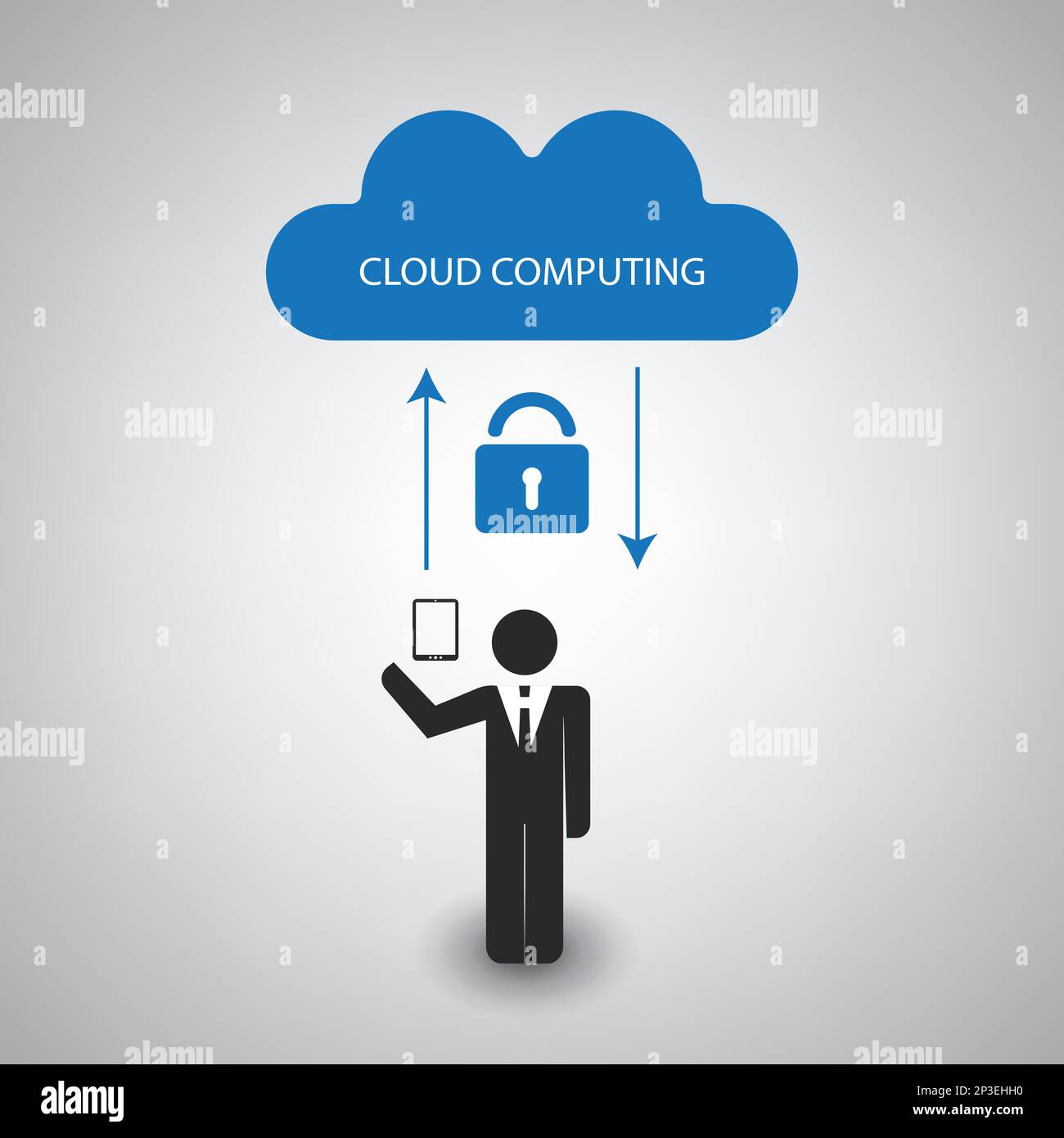 Cloud Computing Concept Design - Safe Synchronizing Stock Vector Image ...