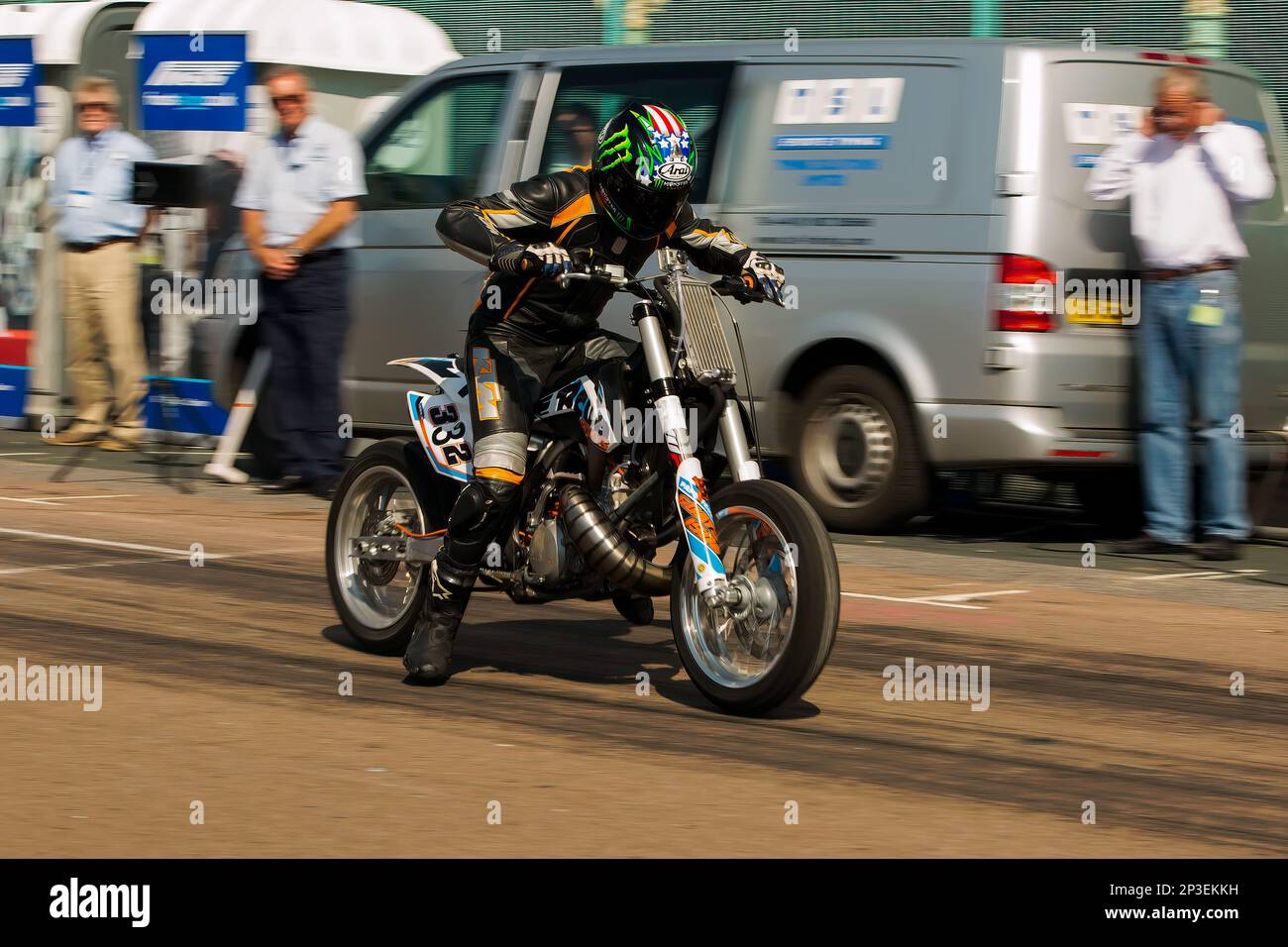 Andrew Embling riding a KTM XC 320 at The Brighton National Speed ...