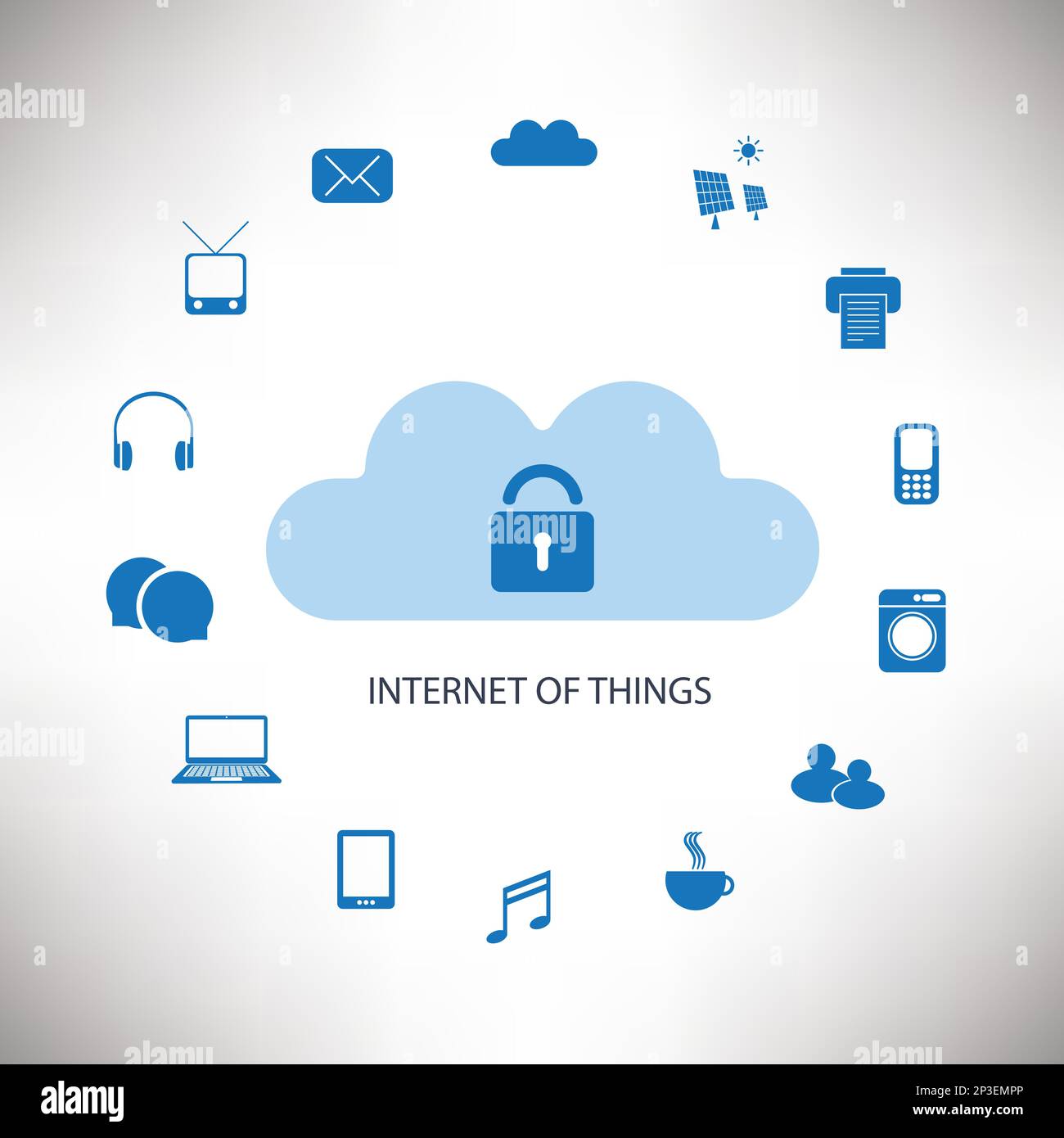 Internet Of Things Concept Design Stock Vector Image & Art - Alamy