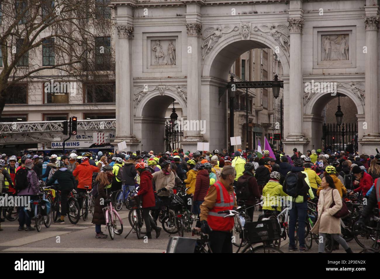 London, UK. 05/Mar/2023 Women’s Freedom Cycle Ride Hundreds of women ...