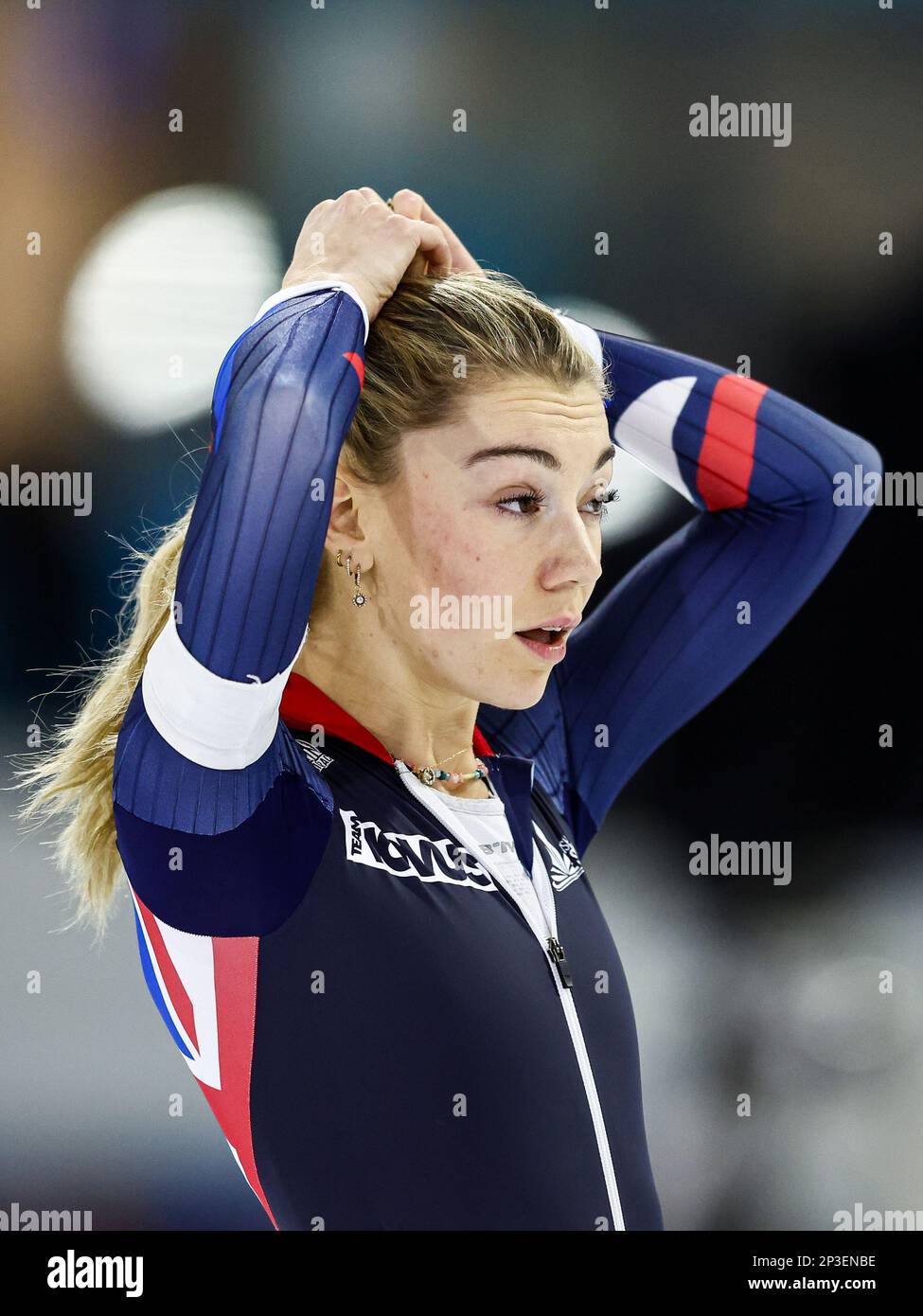 HERENVEEN - Ellia Smeding (GBR) during the 1500 meters for women at the ...
