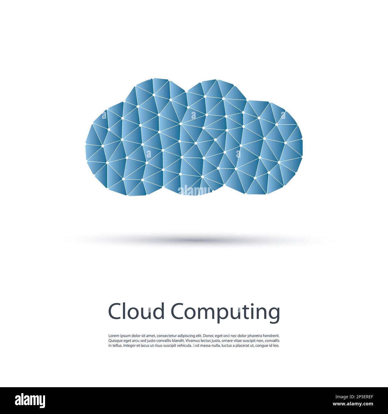 Blue Minimal Cloud Computing Networks Structure Telecommunications