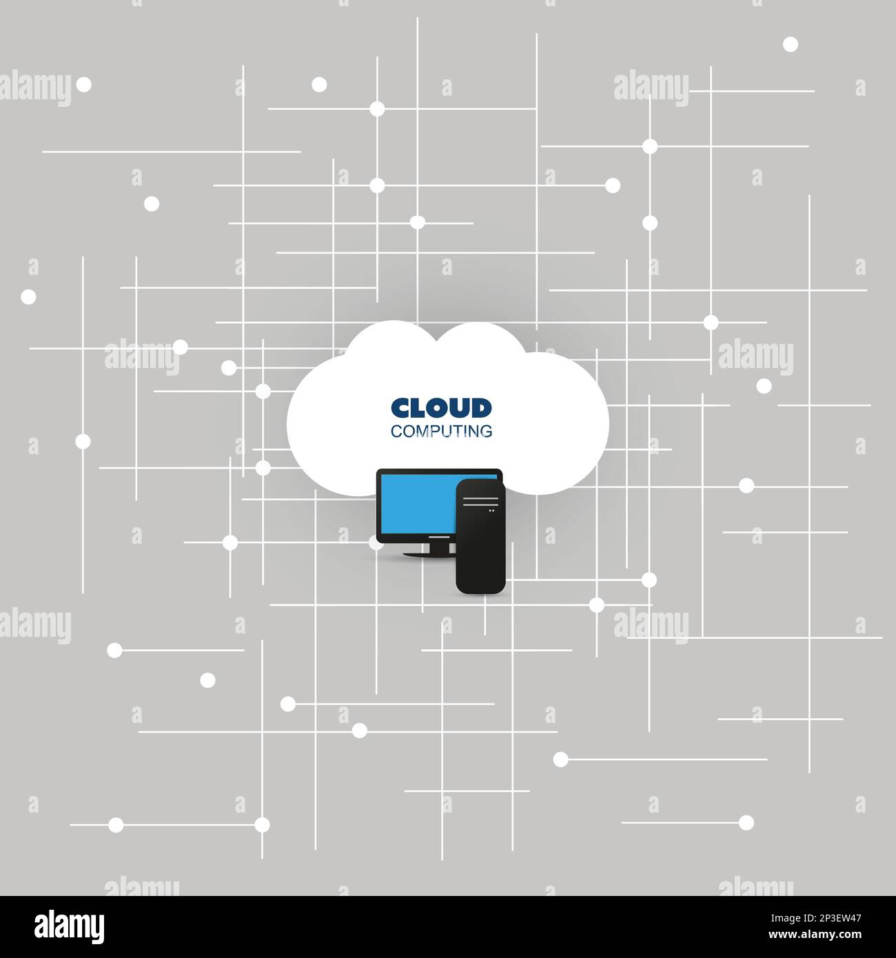 Cloud Computing Design Concept - Digital Network Communication ...