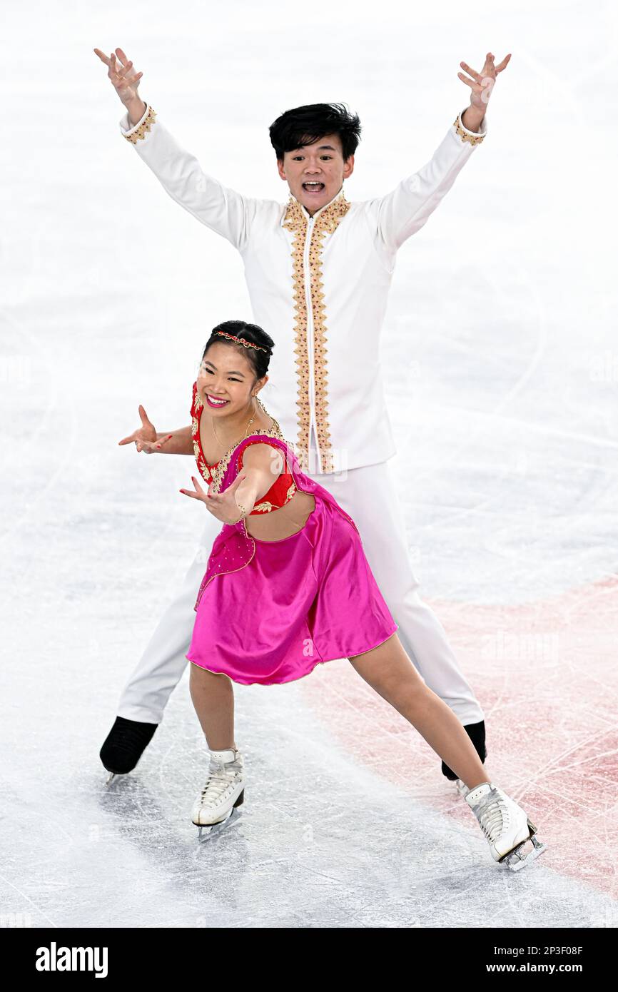 Hailey YU & Brendan GIANG (CAN), during Junior Ice Dance Free Dance, at ...
