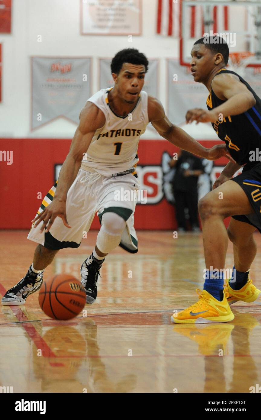February 21, 2015: Stevenson Patriots' Connor Cashaw (1) drives the ...