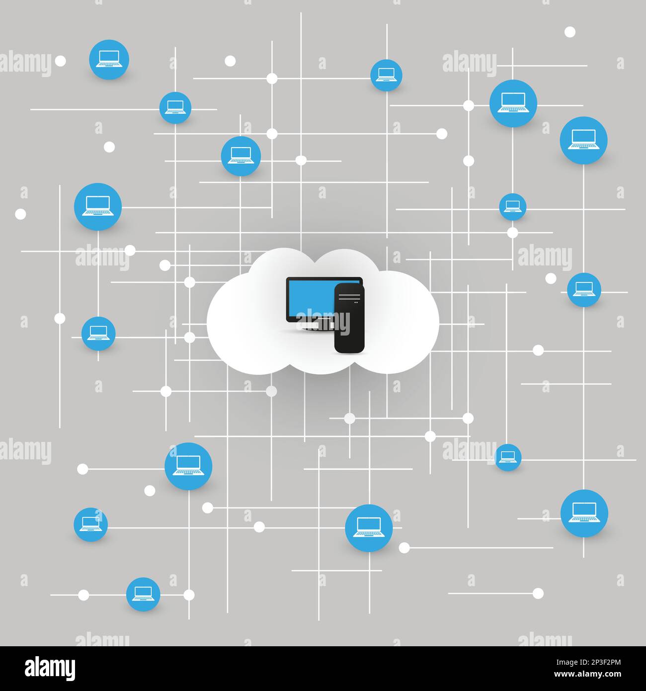 Cloud Computing Design Concept - Digital Network Communication ...
