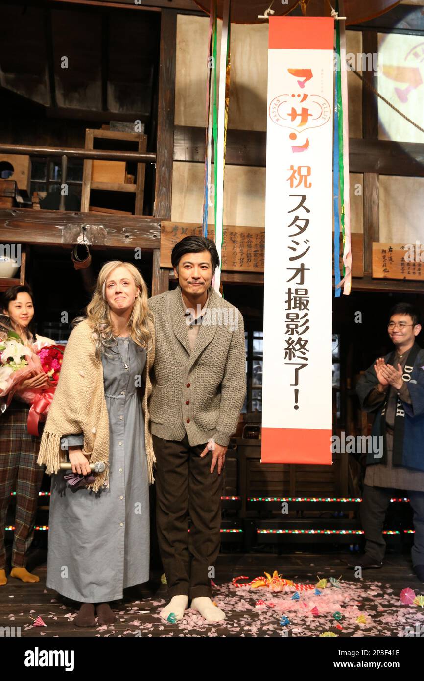 U.S. actress Charlotte Kate Fox (center, L) and Japanese actor Tetsuji ...