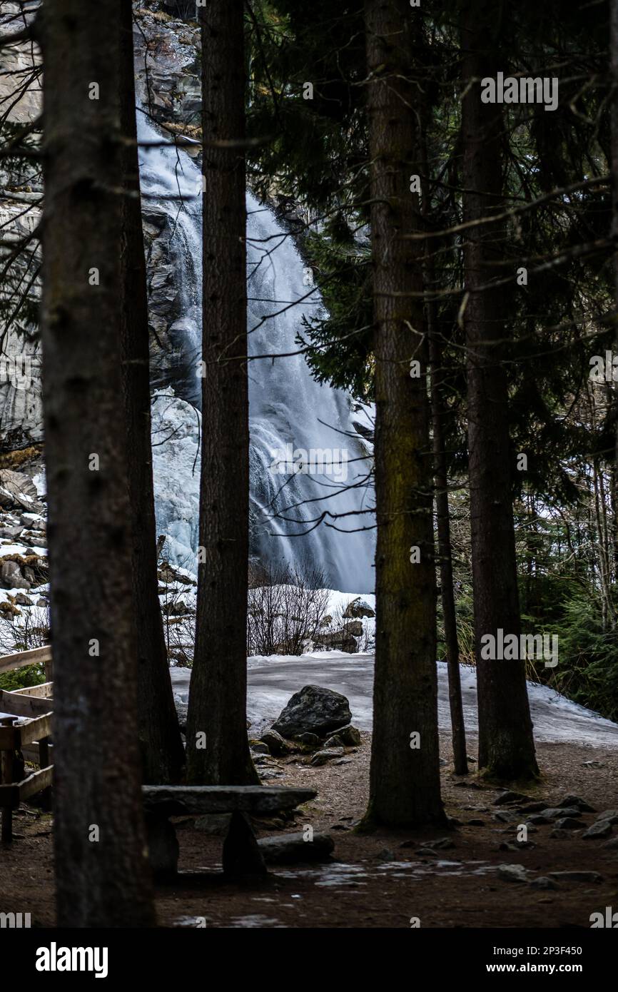 The beauty and power of the Krimmler Waterfalls in the Austrian ...