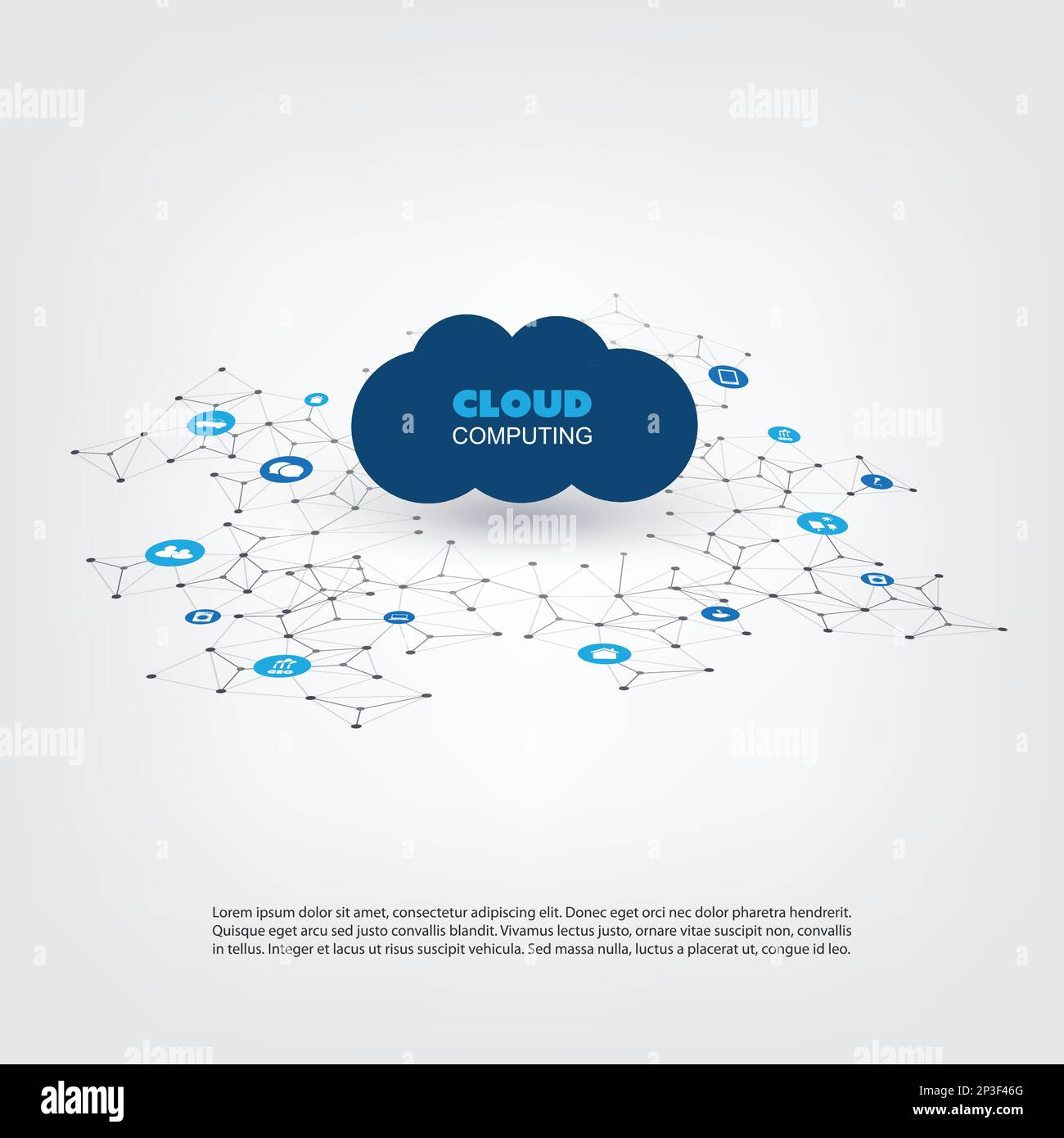 Cloud Computing, Internet of Things Design Concept with Icons - Digital Network Connections ...