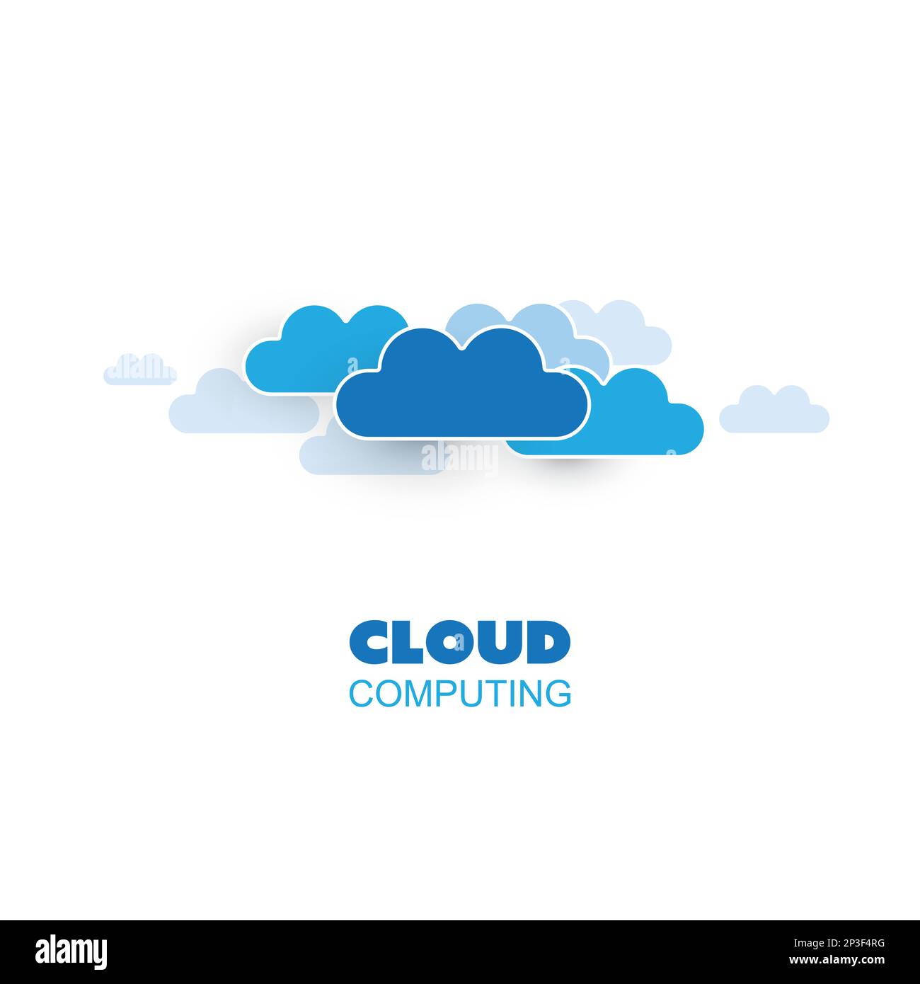 Cloud Computing Design Concept, Technology Background Stock Vector ...