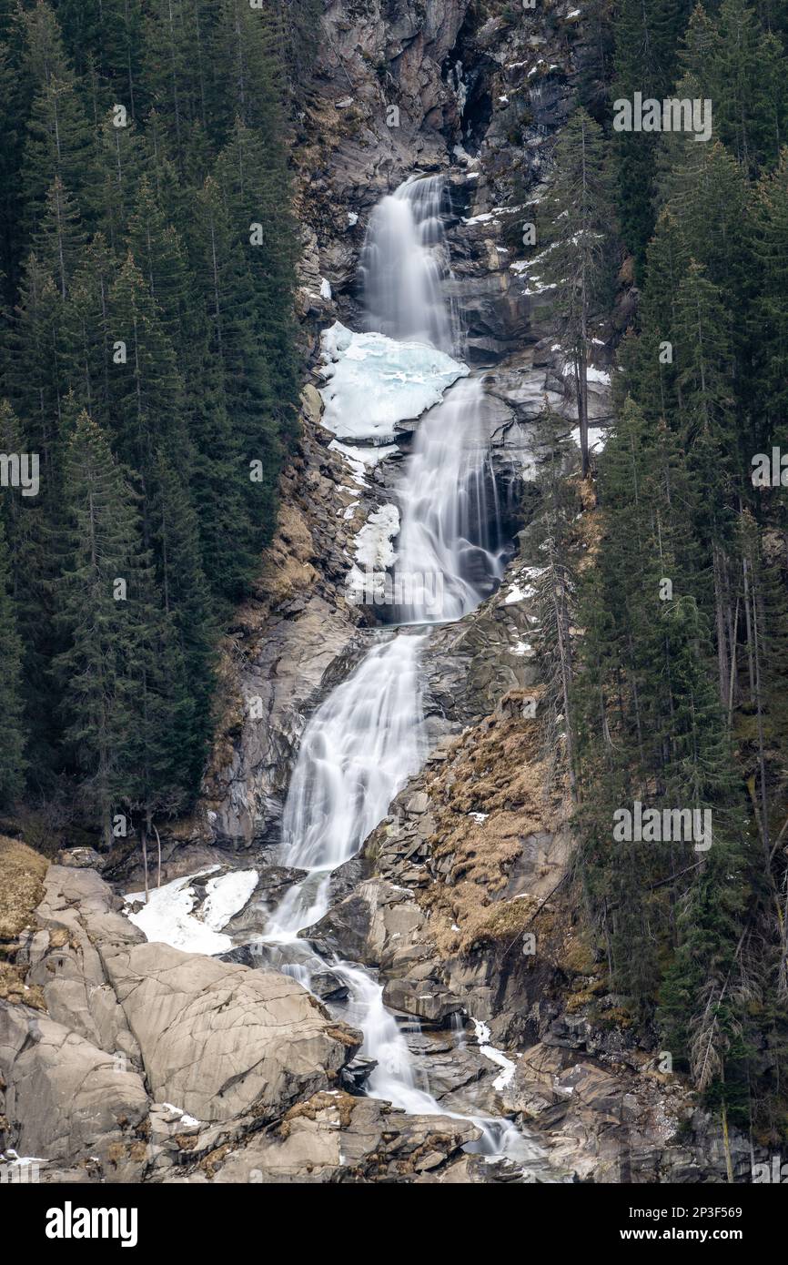 The beauty and power of the Krimmler Waterfalls in the Austrian ...