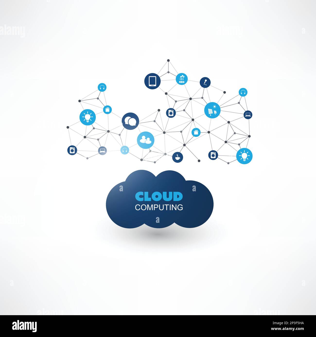 Cloud Computing, Internet of Things Design Concept with Icons Stock Vector Image & Art - Alamy
