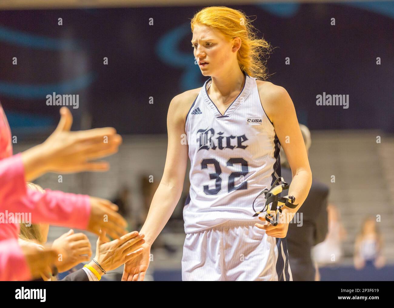 February 19, 2015: Rice Owls forward/center Alyssa Lang (32) during the ...
