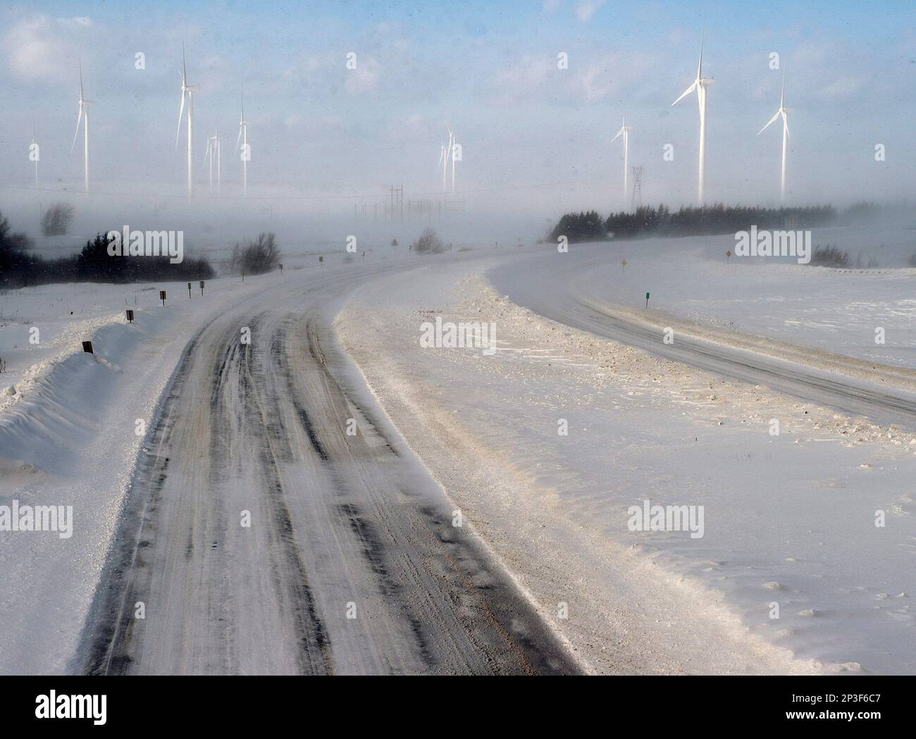 The Trans-Canada Highway remains closed near Amherst, Nova Scotia, on ...