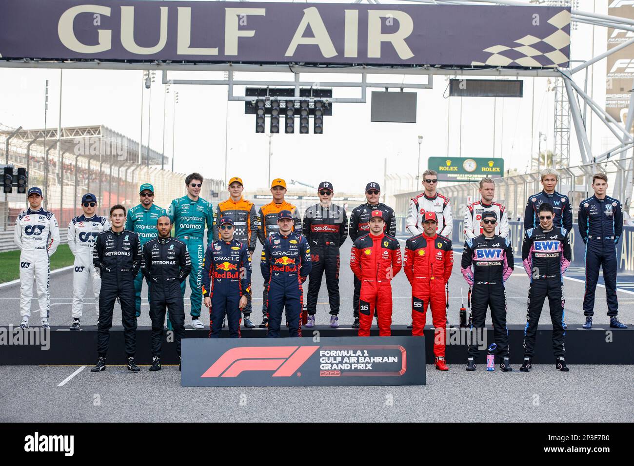 Formula 1 drivers class picture during the Formula 1 Gulf Air Bahrain ...