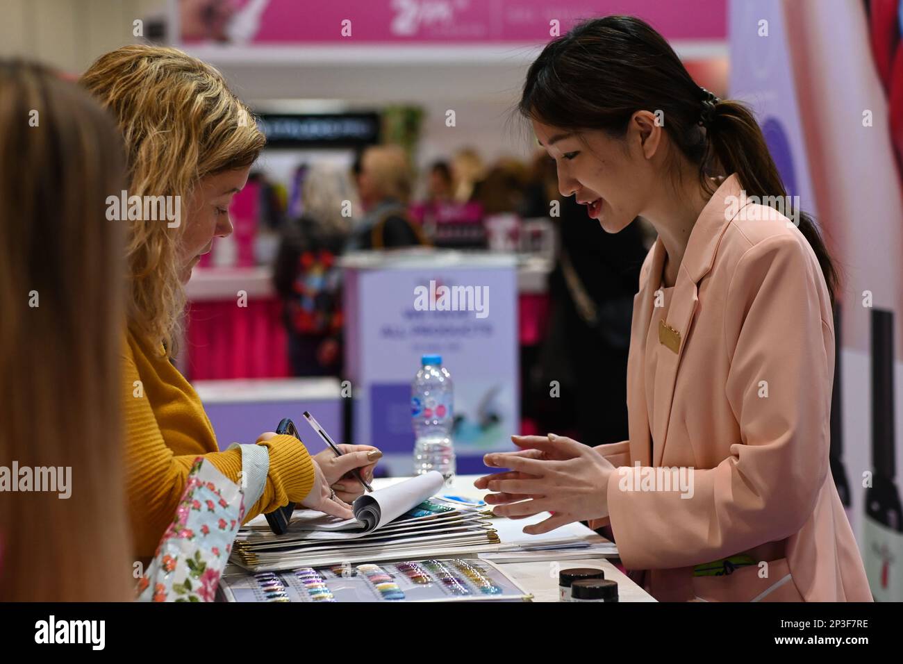 5th March 2023. London, UK. Miss Gel from China stall at the ...