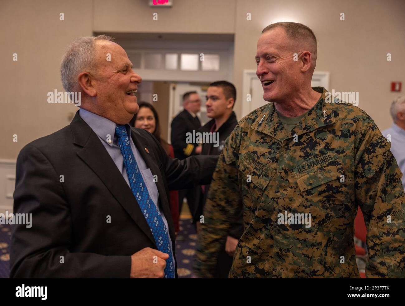 Rick Nealis, director of the Marine Corps Marathon Organization, left ...
