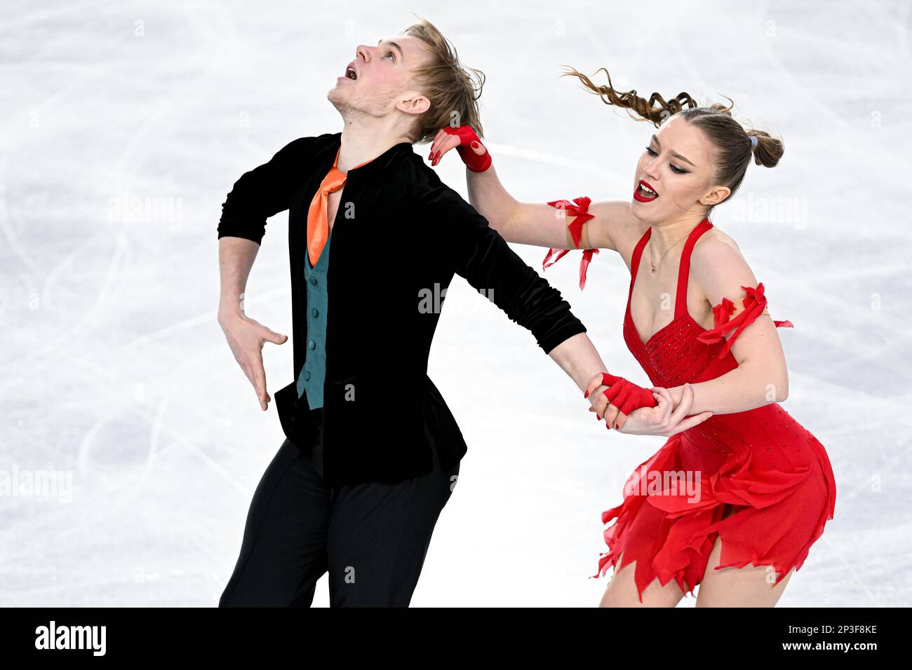 Mariia PINCHUK & Mykyta POGORIELOV (UKR), during Junior Ice Dance Free ...