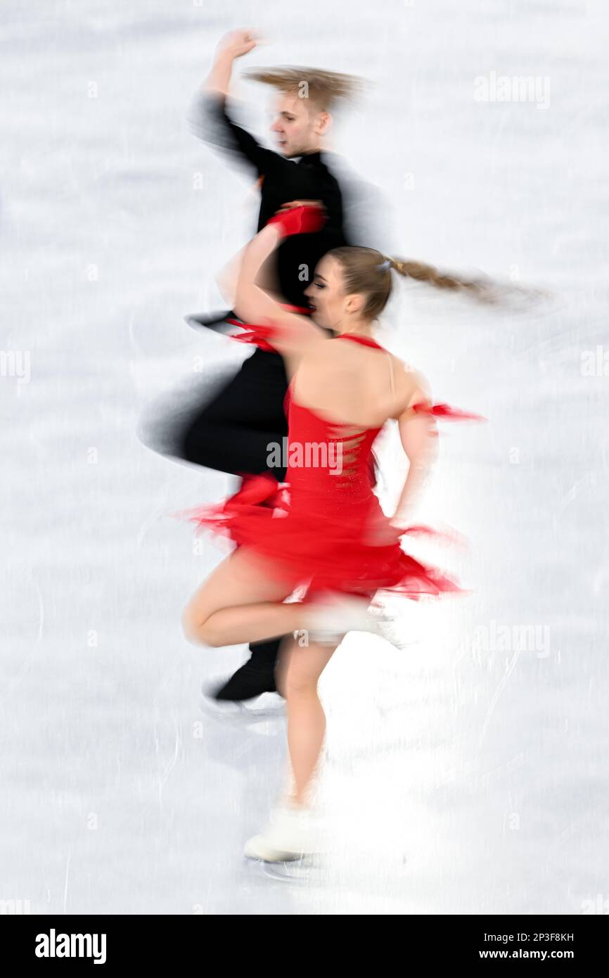 Mariia PINCHUK & Mykyta POGORIELOV (UKR), during Junior Ice Dance Free ...