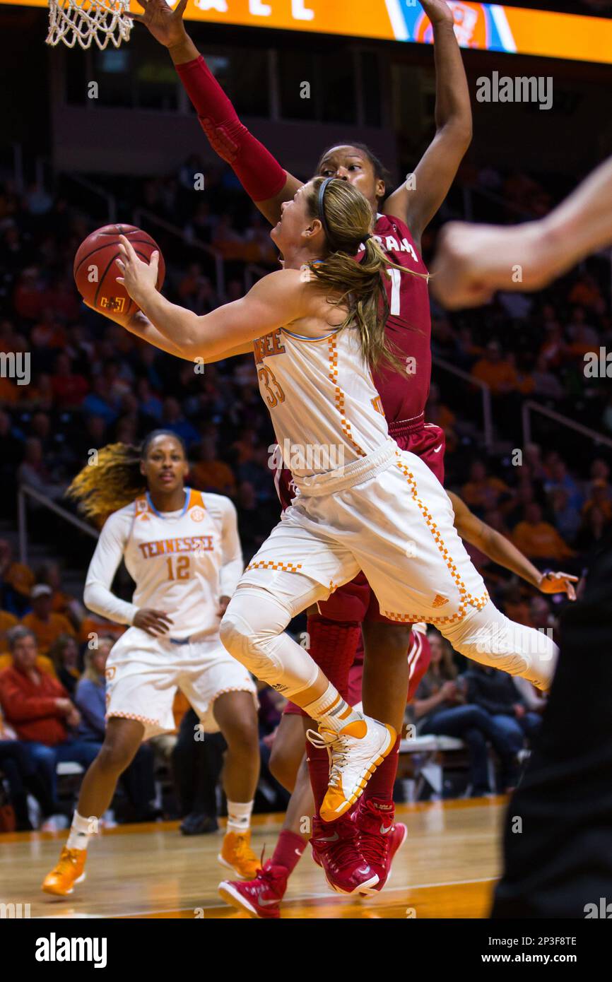 February 19, 2015: Alexa Middleton #33 of the Tennessee Lady Volunteers ...