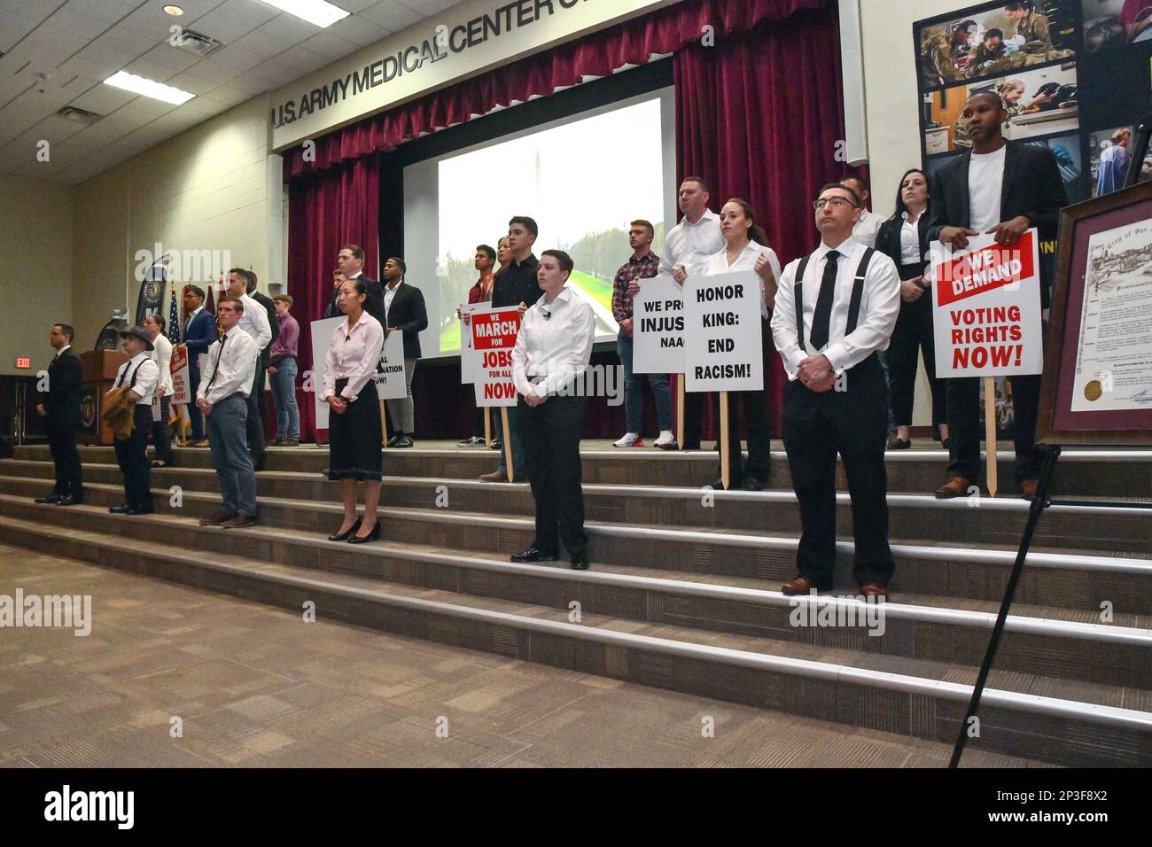 Soldiers and civilians from the 232d Medical Battalion, serving as ...