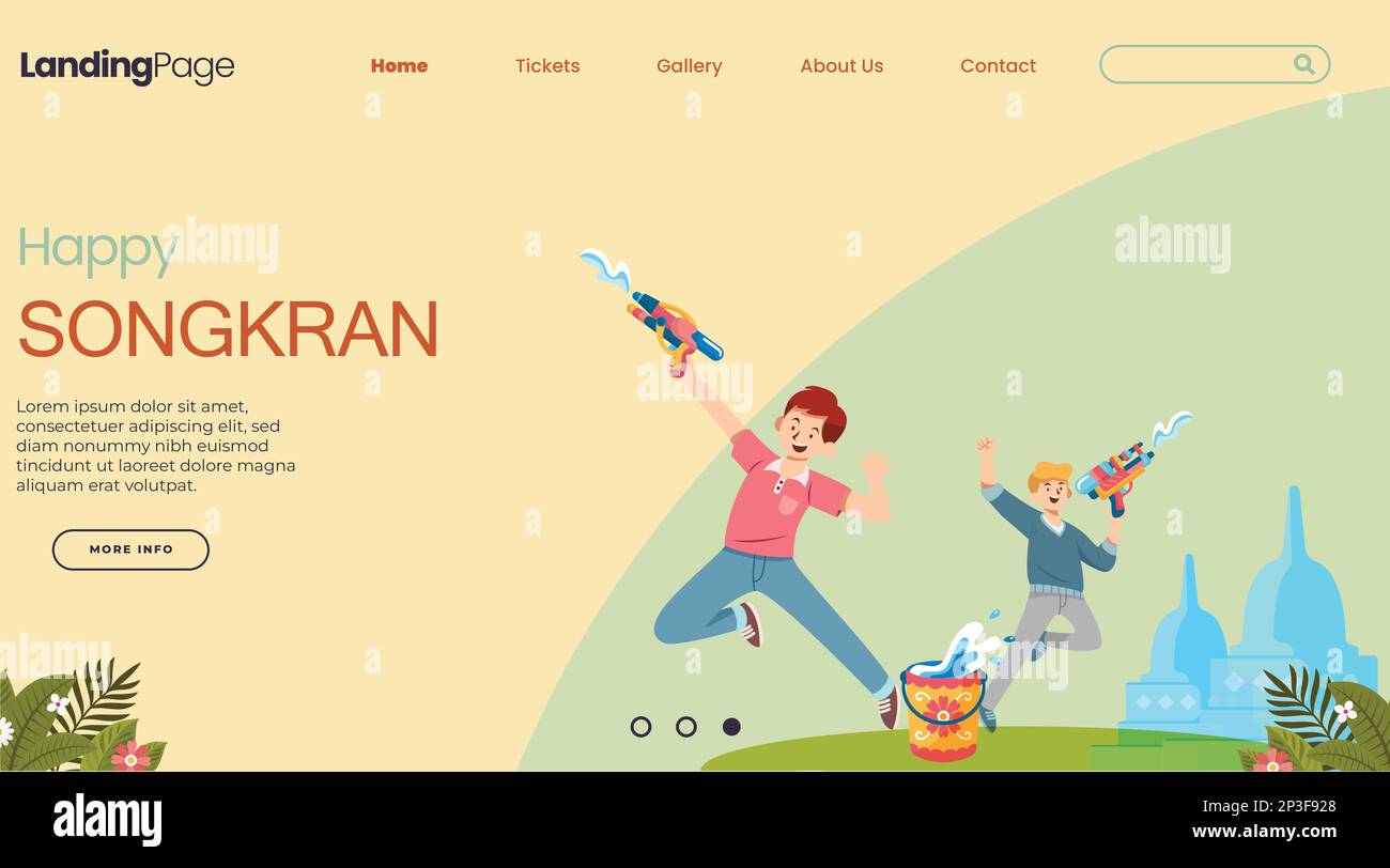 The songkran festival Stock Vector Images - Alamy