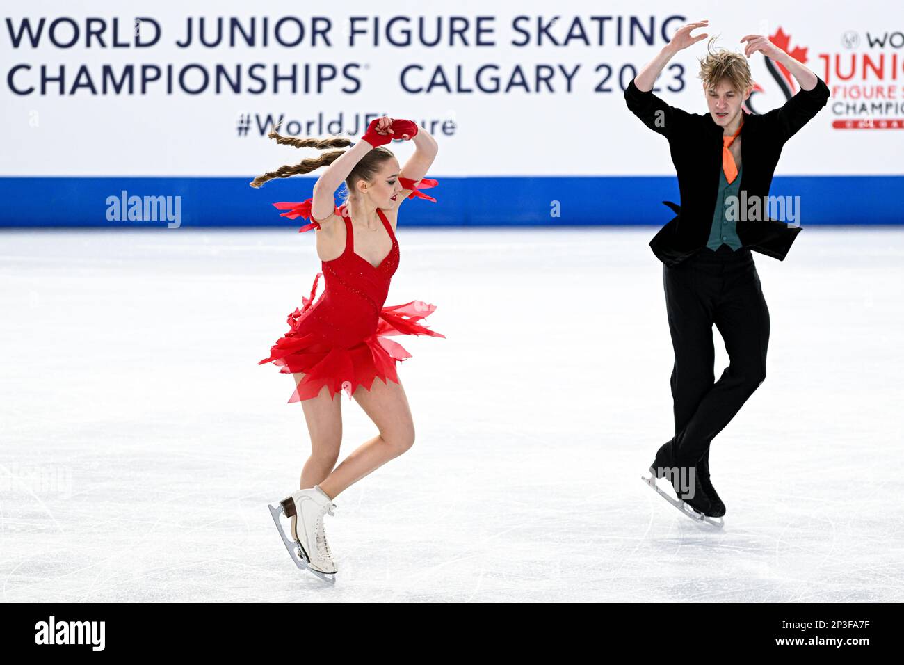 Mariia PINCHUK & Mykyta POGORIELOV (UKR), during Junior Ice Dance Free ...