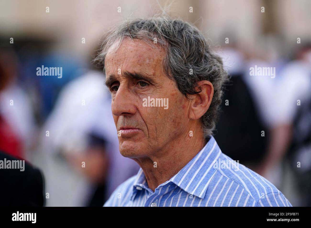Four-time Formula One World Drivers' Champion Alain Prost before the ...