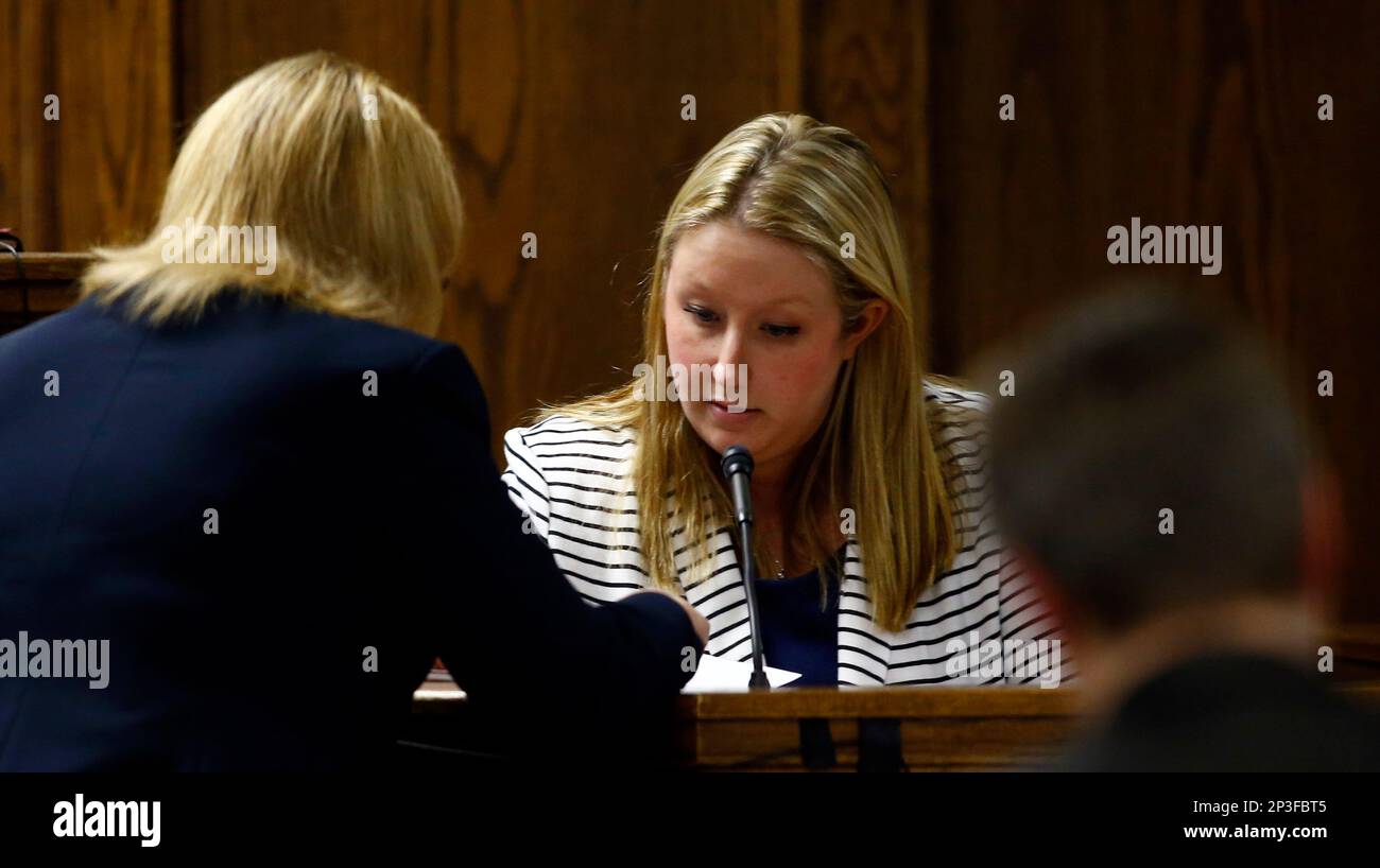Former Marine Cpl. Eddie Ray Routh's girlfriend Jennifer Weed looks at ...