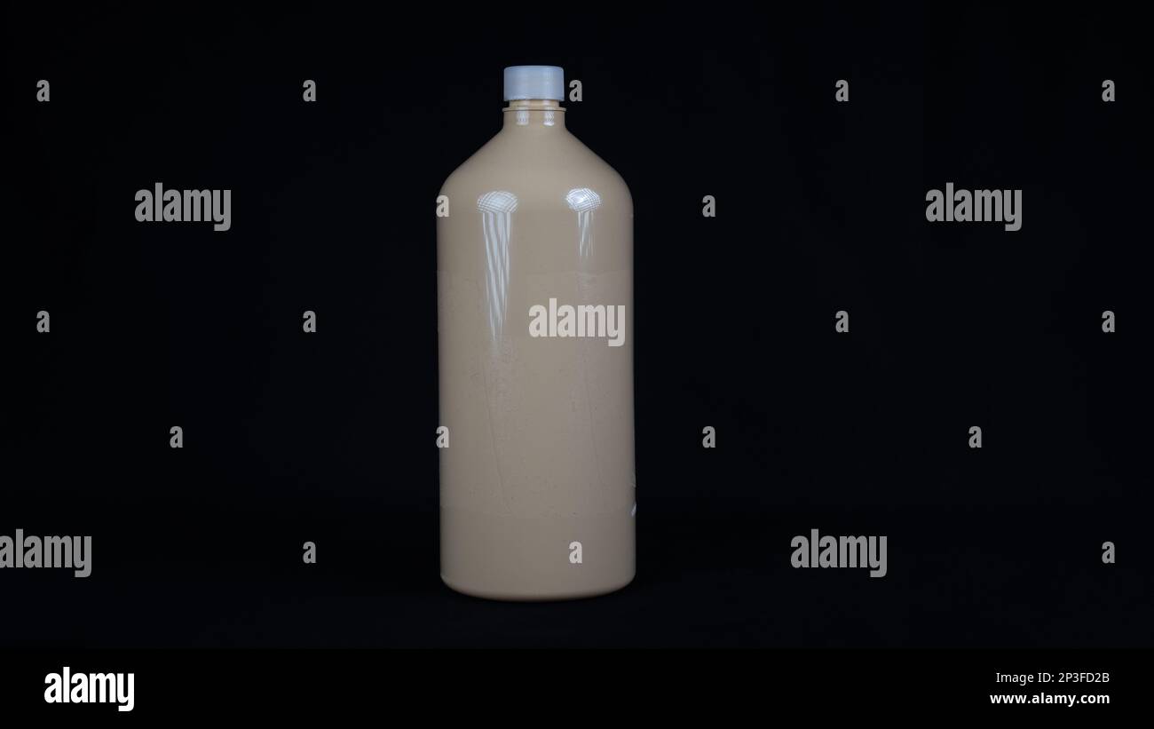 shampoo box. Chemical bottle black background Stock Photo - Alamy