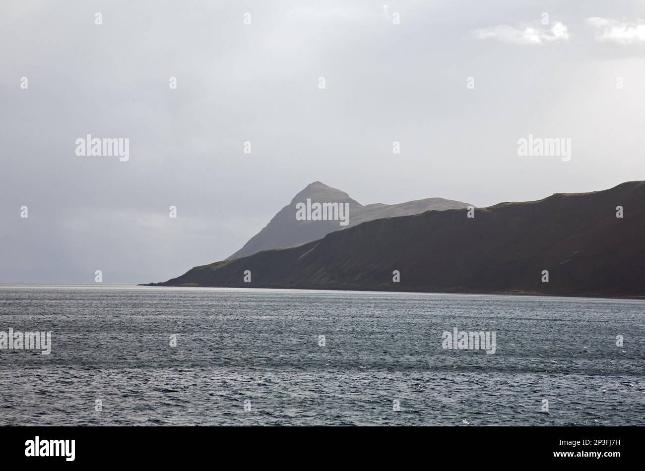 Holy Island viewed from the ferry Caledonian Isles travelling between ...